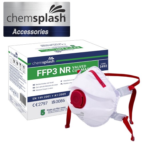 Chemsplash FFP3 Valved Cup Mask | Chemsplash